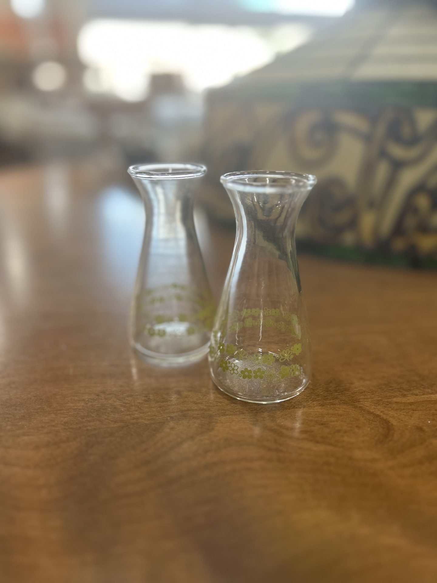 Glass Mini Beakers Floral (2) | Picker Place