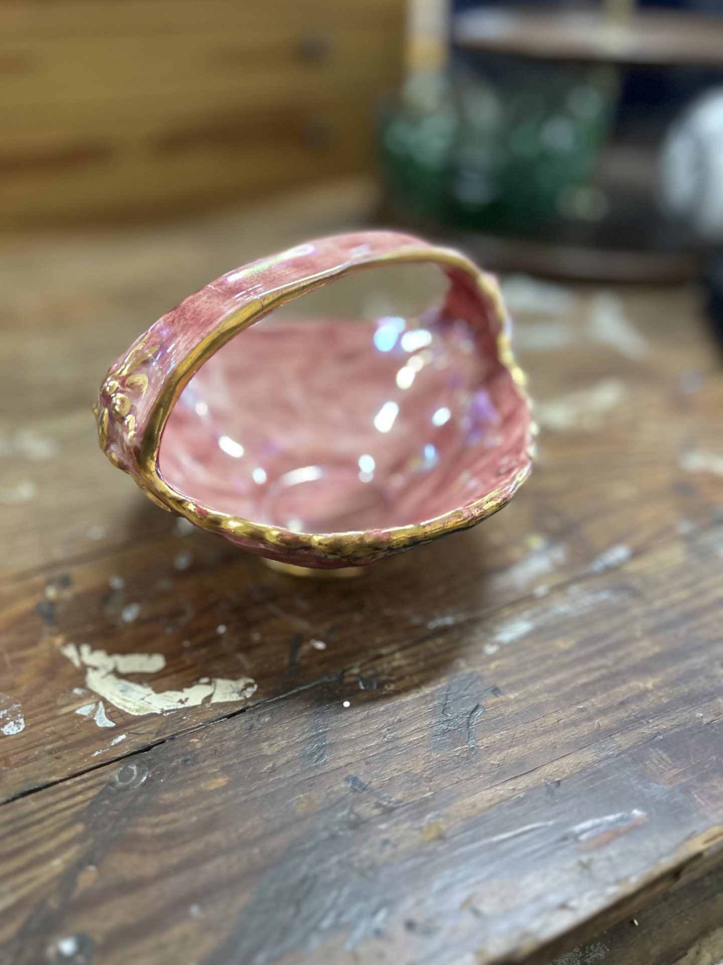 Sylvan Hand Painted Pink Bowl | Picker Place