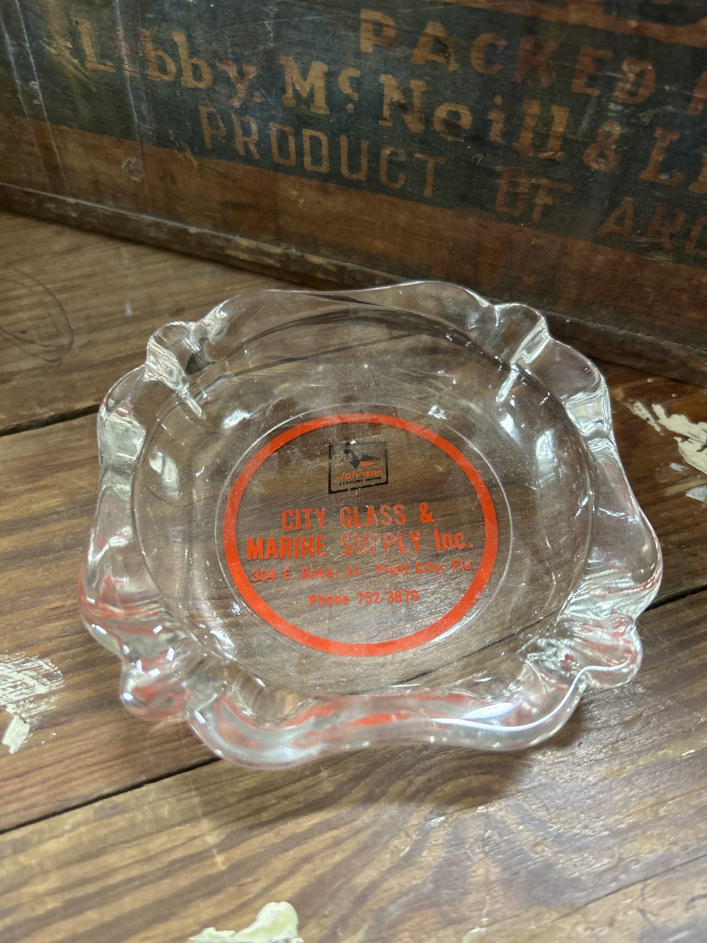 Johnson Glass Ashtray - Picker Place
