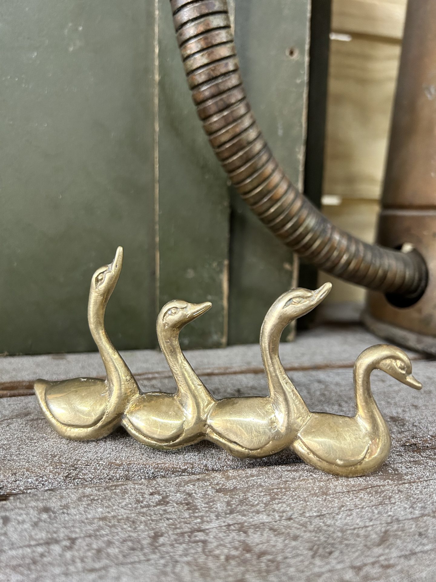 Brass Swans Figurine | Picker Place