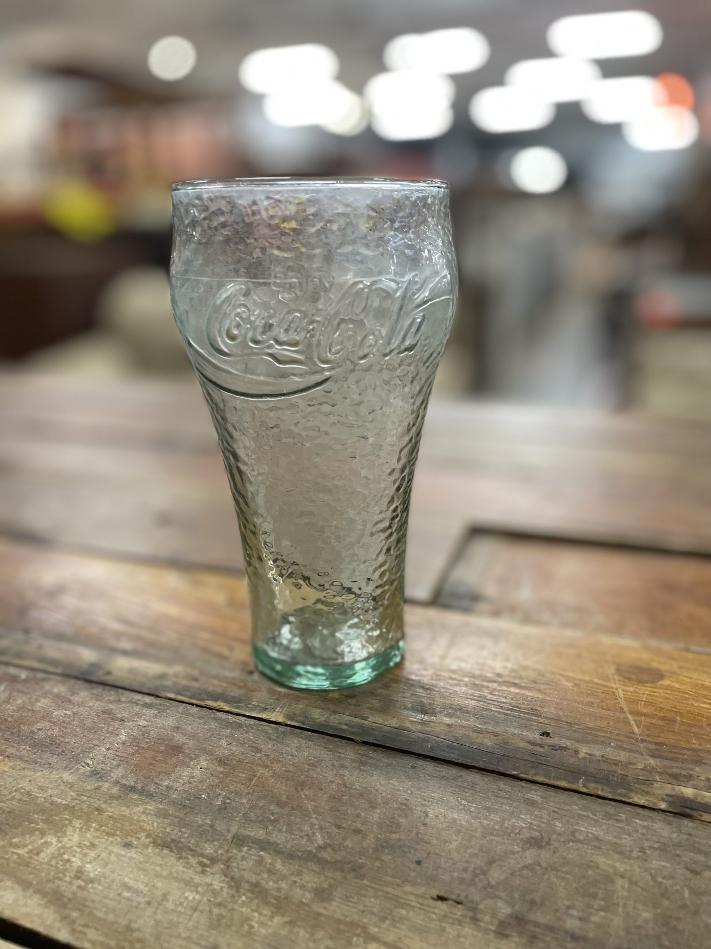 Green Pebbled Coca-Cola Glass - Picker Place