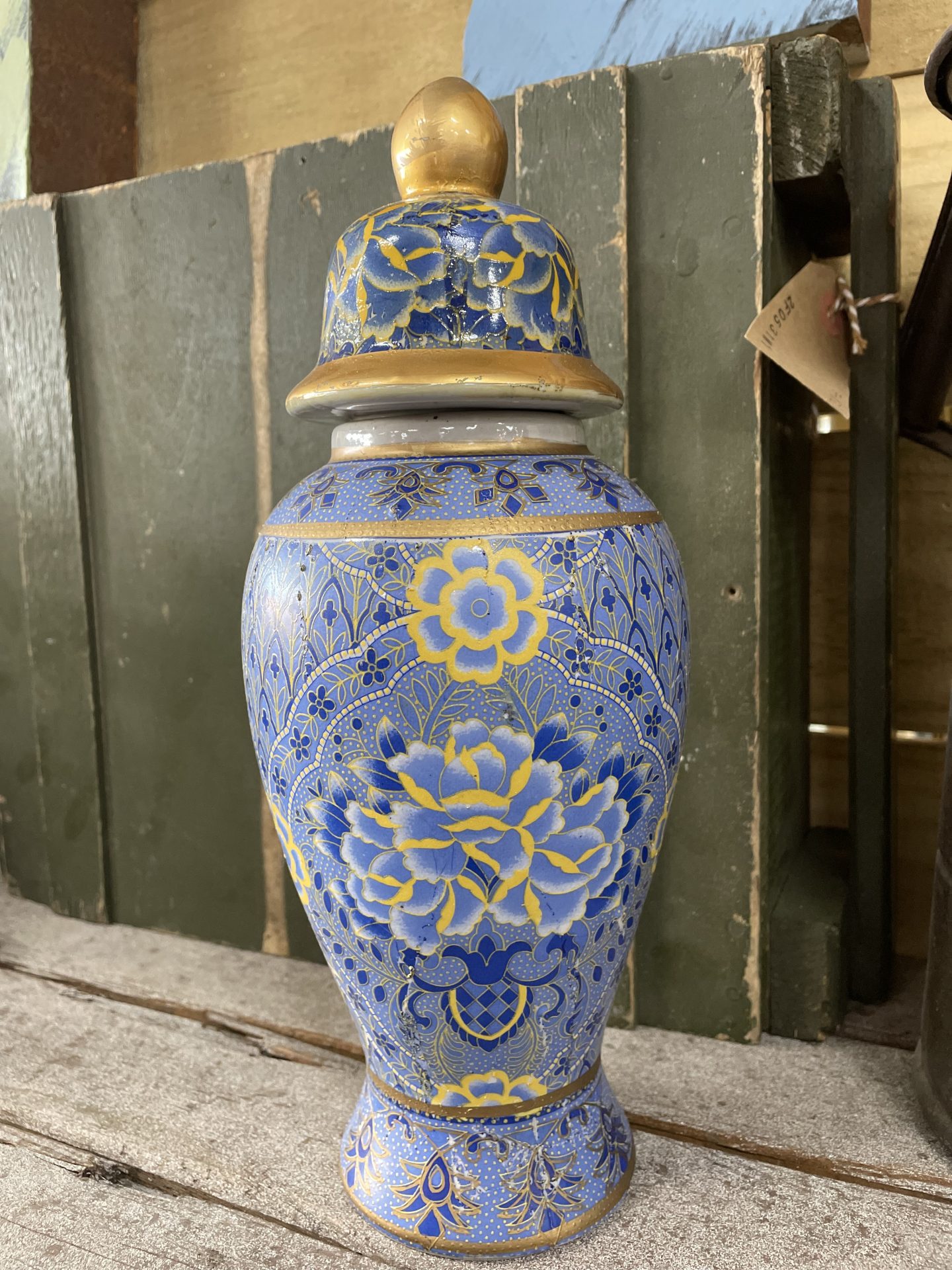 Large Blue and Yellow Urn | Picker Place