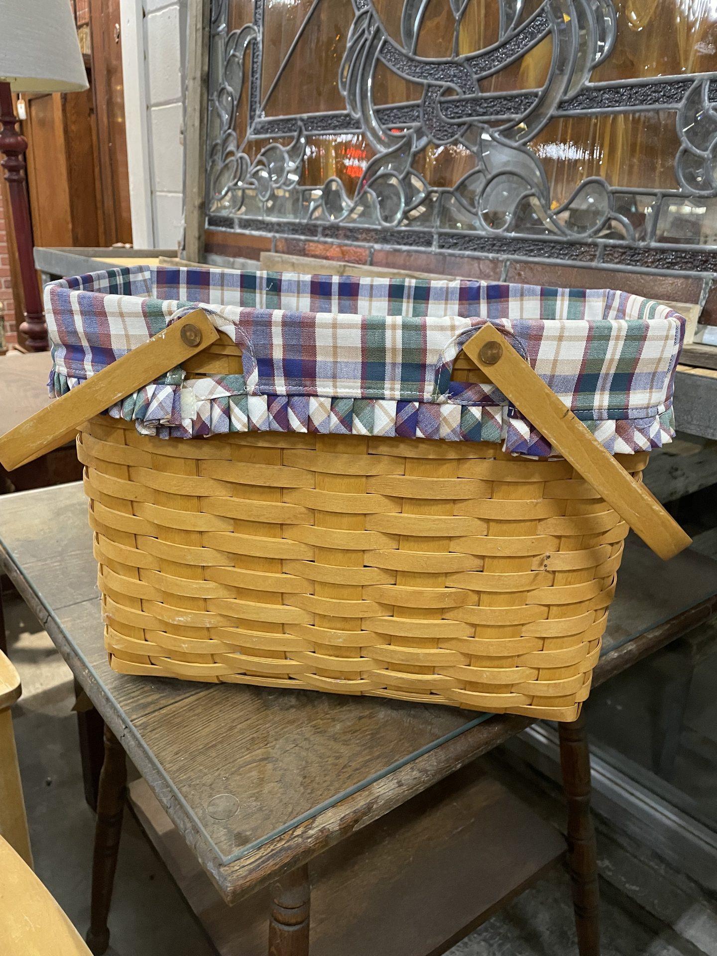 2002 Swing Handle Picnic Basket - Picker Place