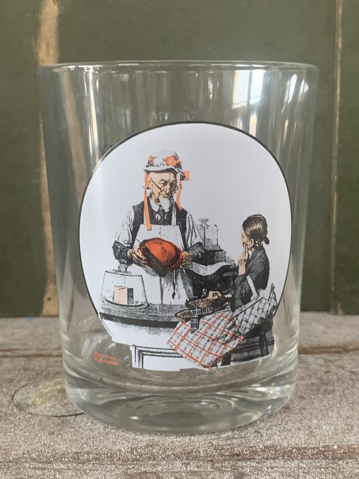 Norman Rockwell Glass Cup - Picker Place