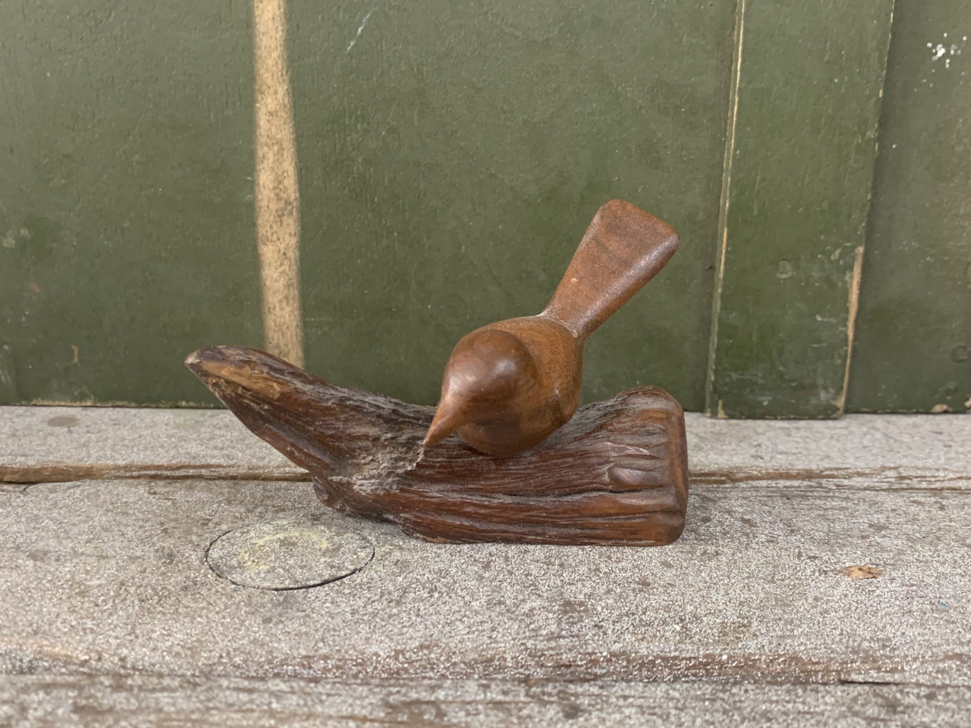 Wooden Bird Sculpture - Picker Place