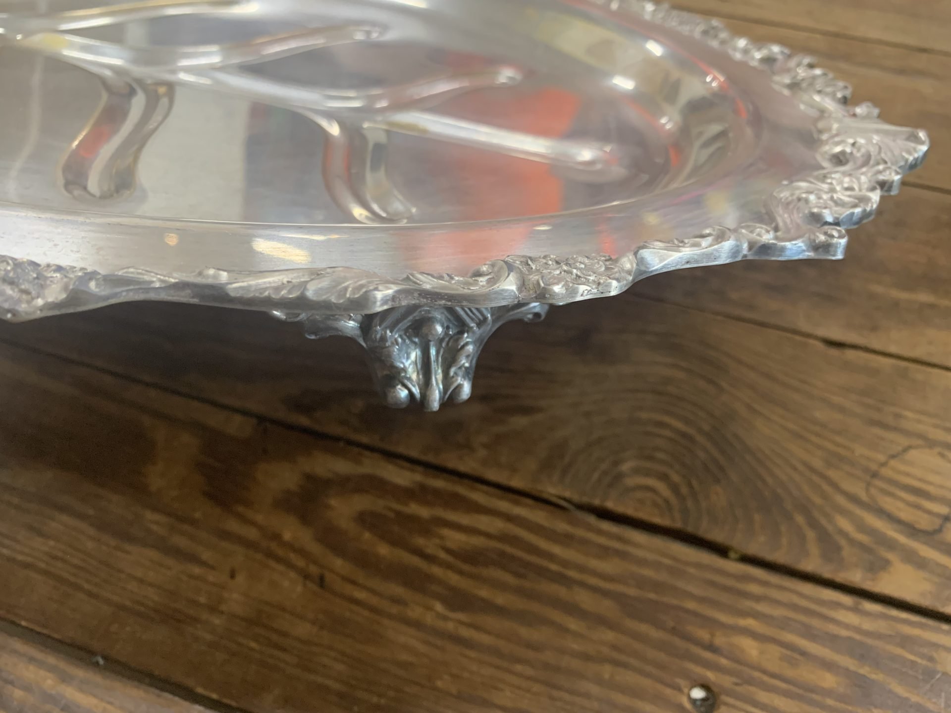 Silver Footed Meat Platter - Picker Place