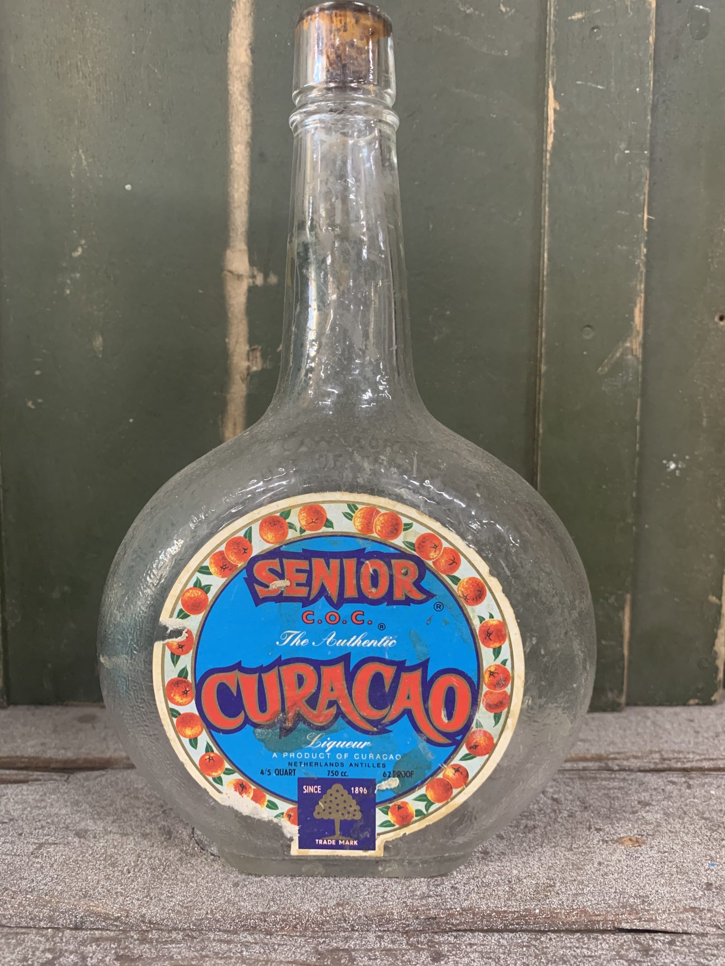 1964 Senior Curacao Liqueur Bottle - Picker Place
