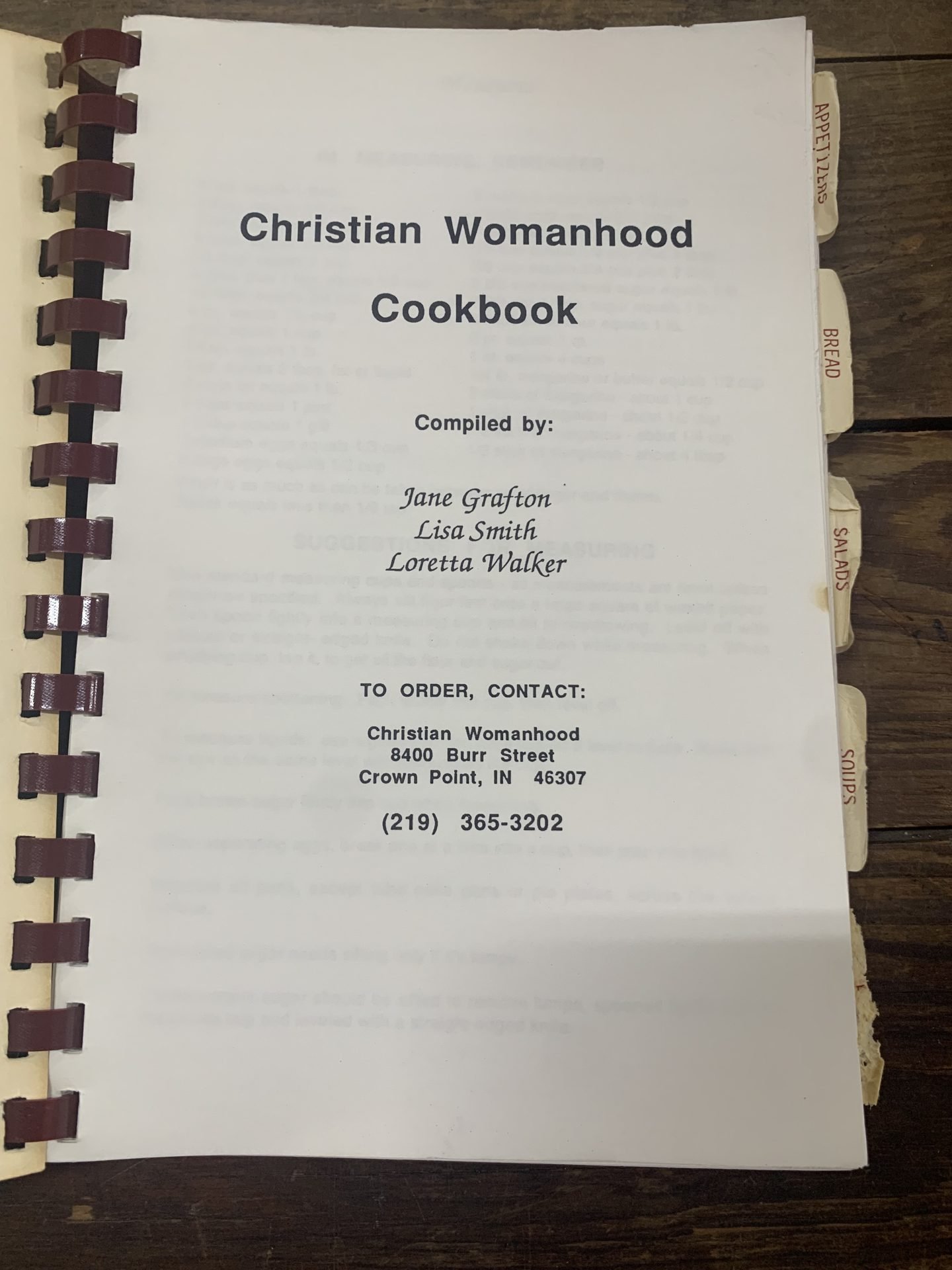 Christian Woman Cookbook - Picker Place