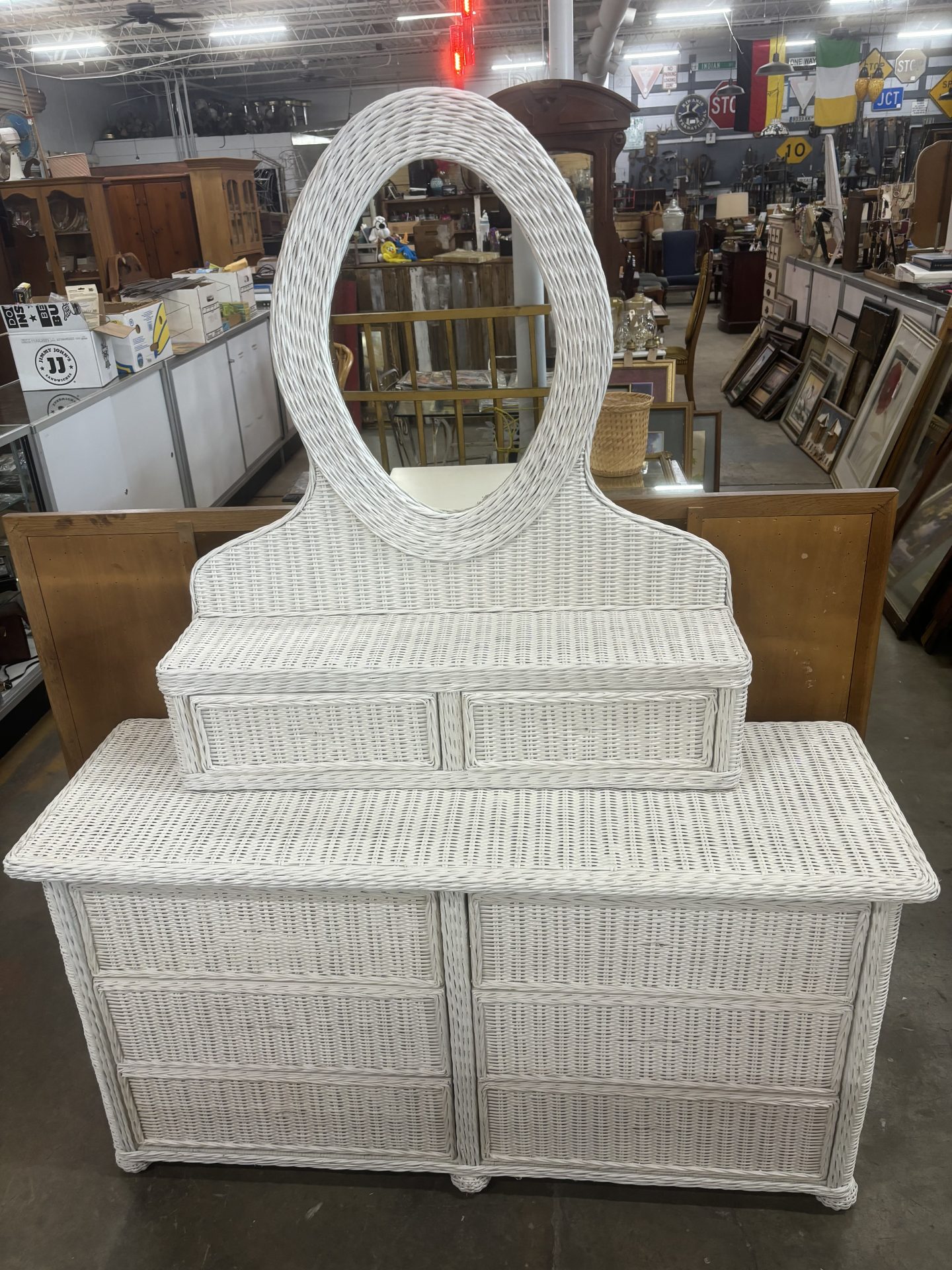 Wicker Dresser w/Mirror | Picker Place