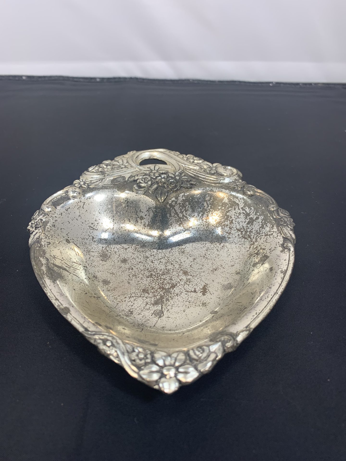 Silverplate Heart Dish - Picker Place
