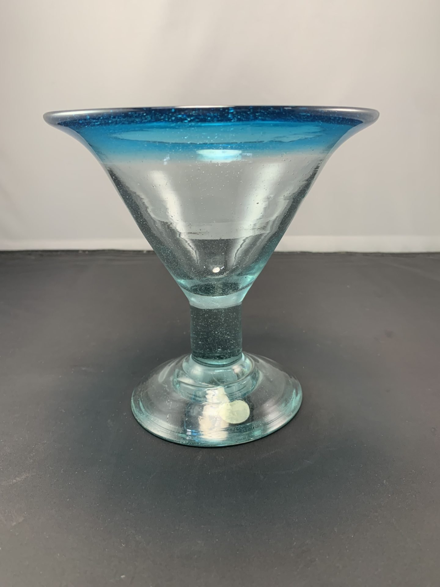 Teal Rim Margarita Glass - Picker Place