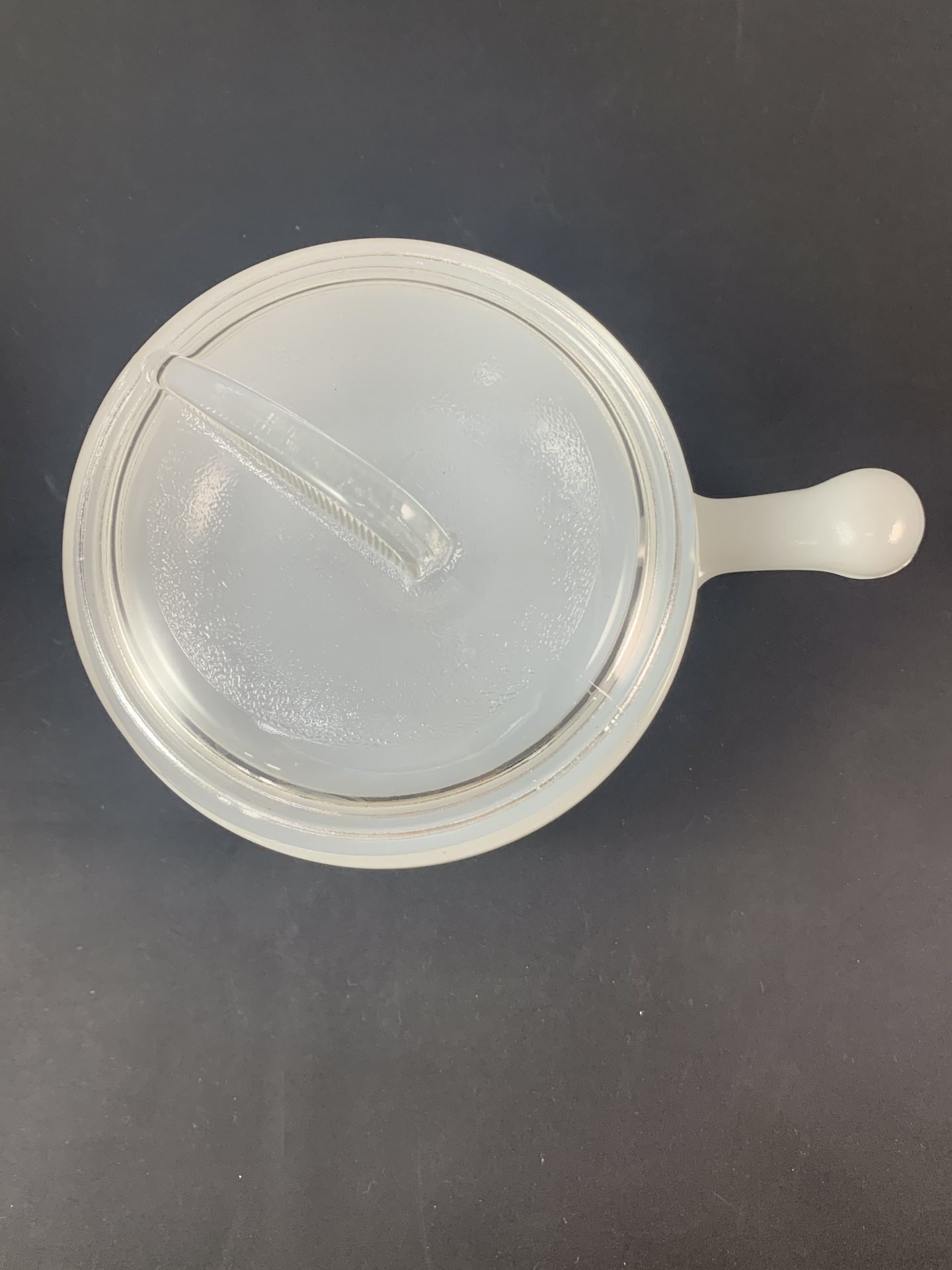 White Glasbake Single Lidded Bowl - Picker Place
