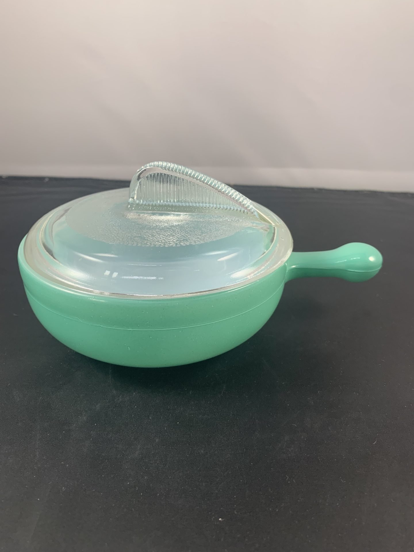 Teal Glasbake Single Lidded Bowl - Picker Place