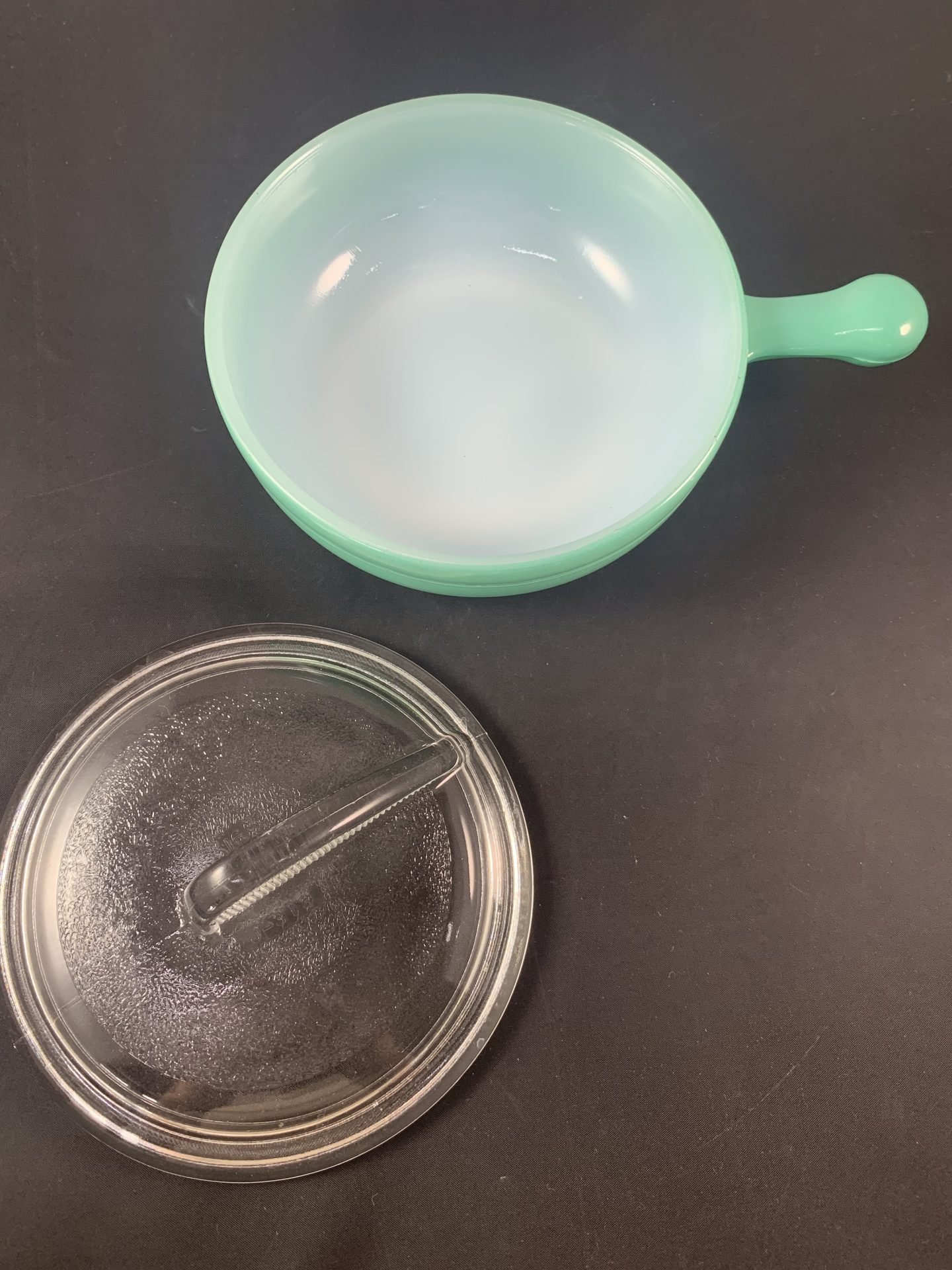 Teal Glasbake Single Lidded Bowl - Picker Place