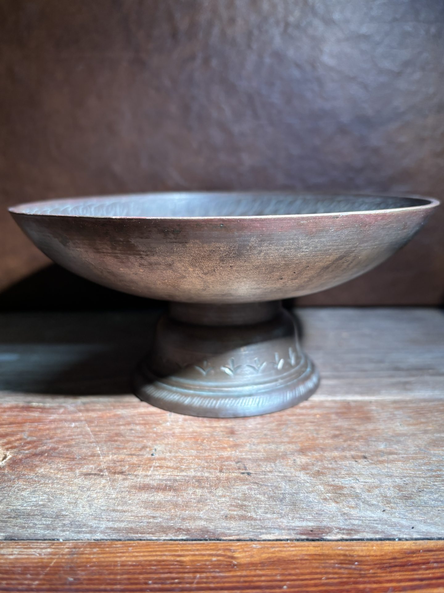 Floral Etched Pedestal Bowl - Picker Place