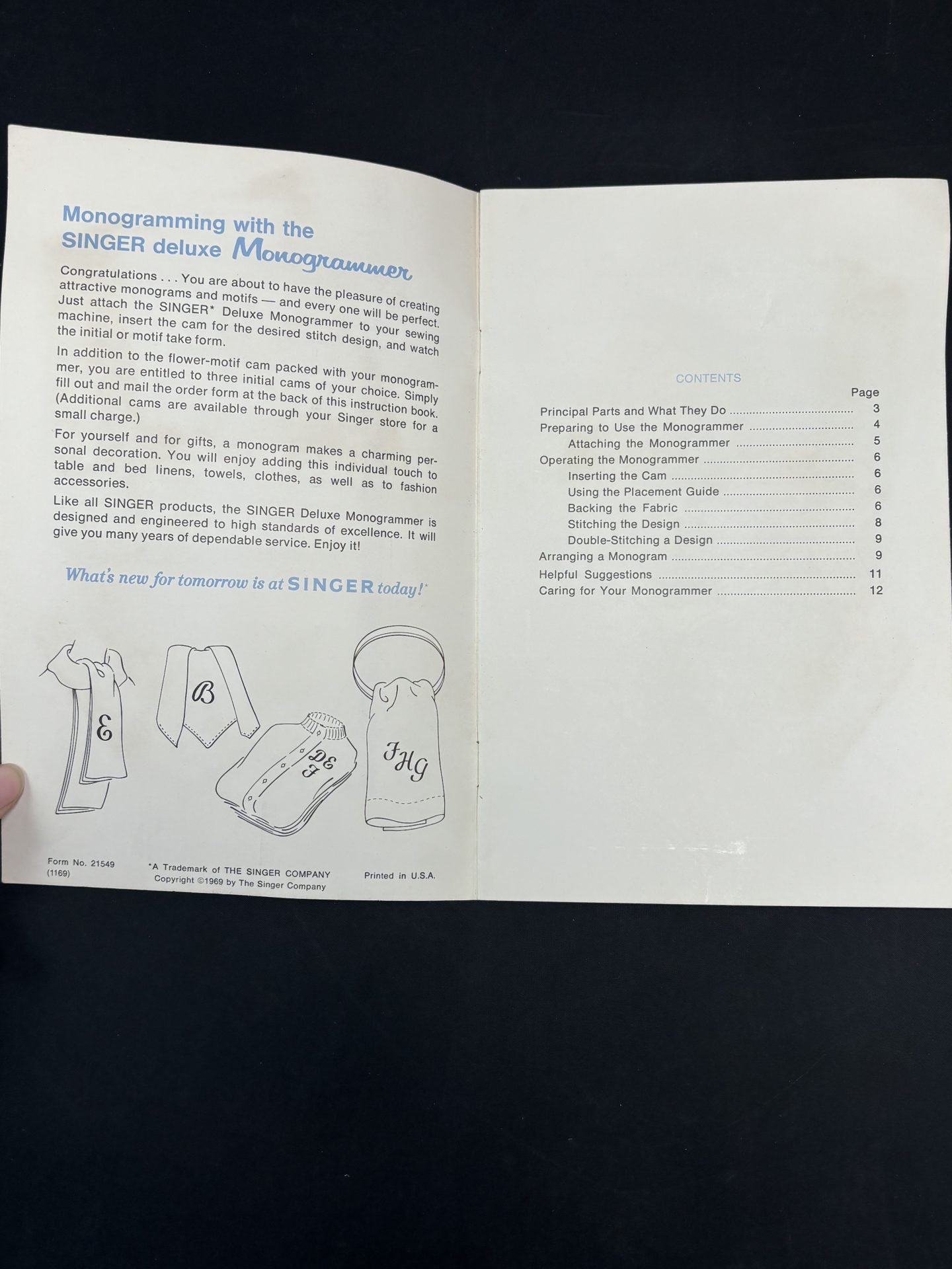 Singer Monogrammer Instructions - Picker Place