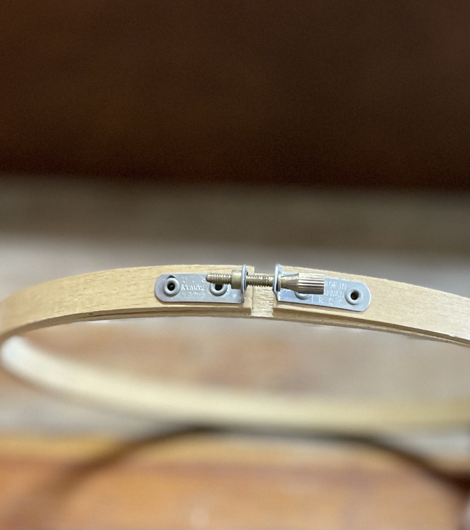 8" Round Wooden Quilt Hoop. - Picker Place