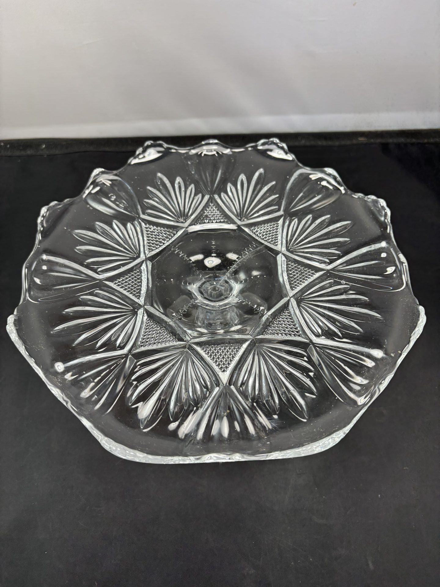 Pressed Glass Cake Plate | Picker Place