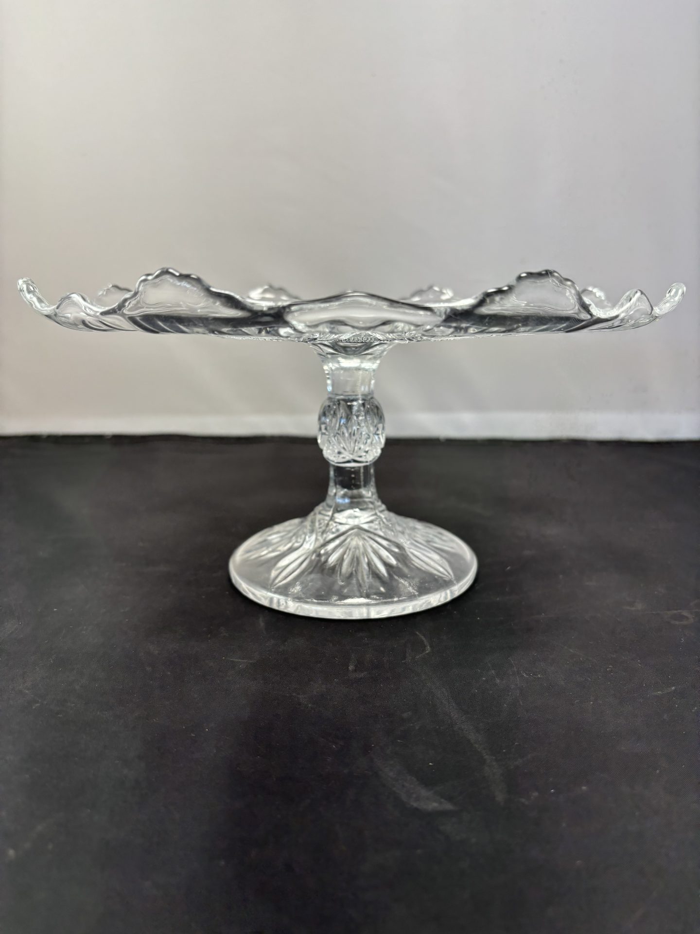 Pressed Glass Cake Plate | Picker Place