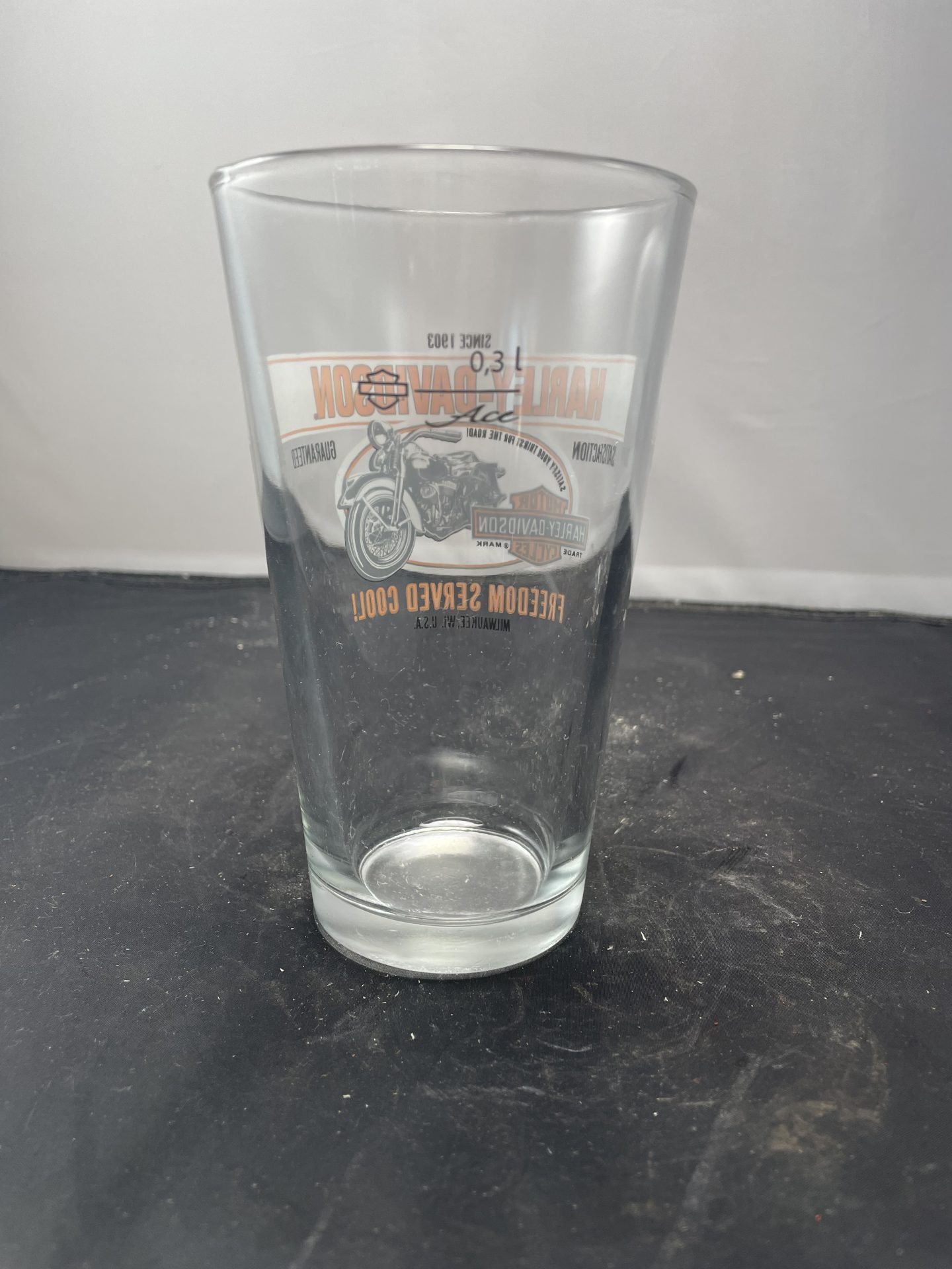 Harley Davidson Logo Glass - Picker Place