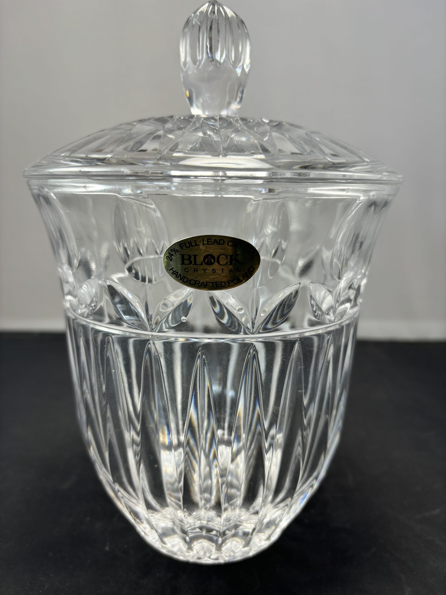Tall Crystal Bowl w/Lid - Picker Place