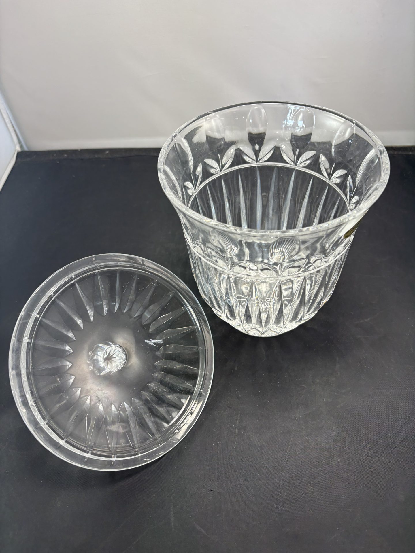 Tall Crystal Bowl w/Lid - Picker Place