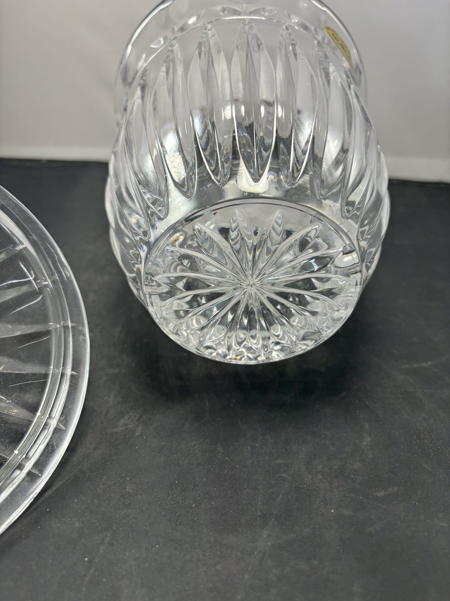 Tall Crystal Bowl w/Lid - Picker Place