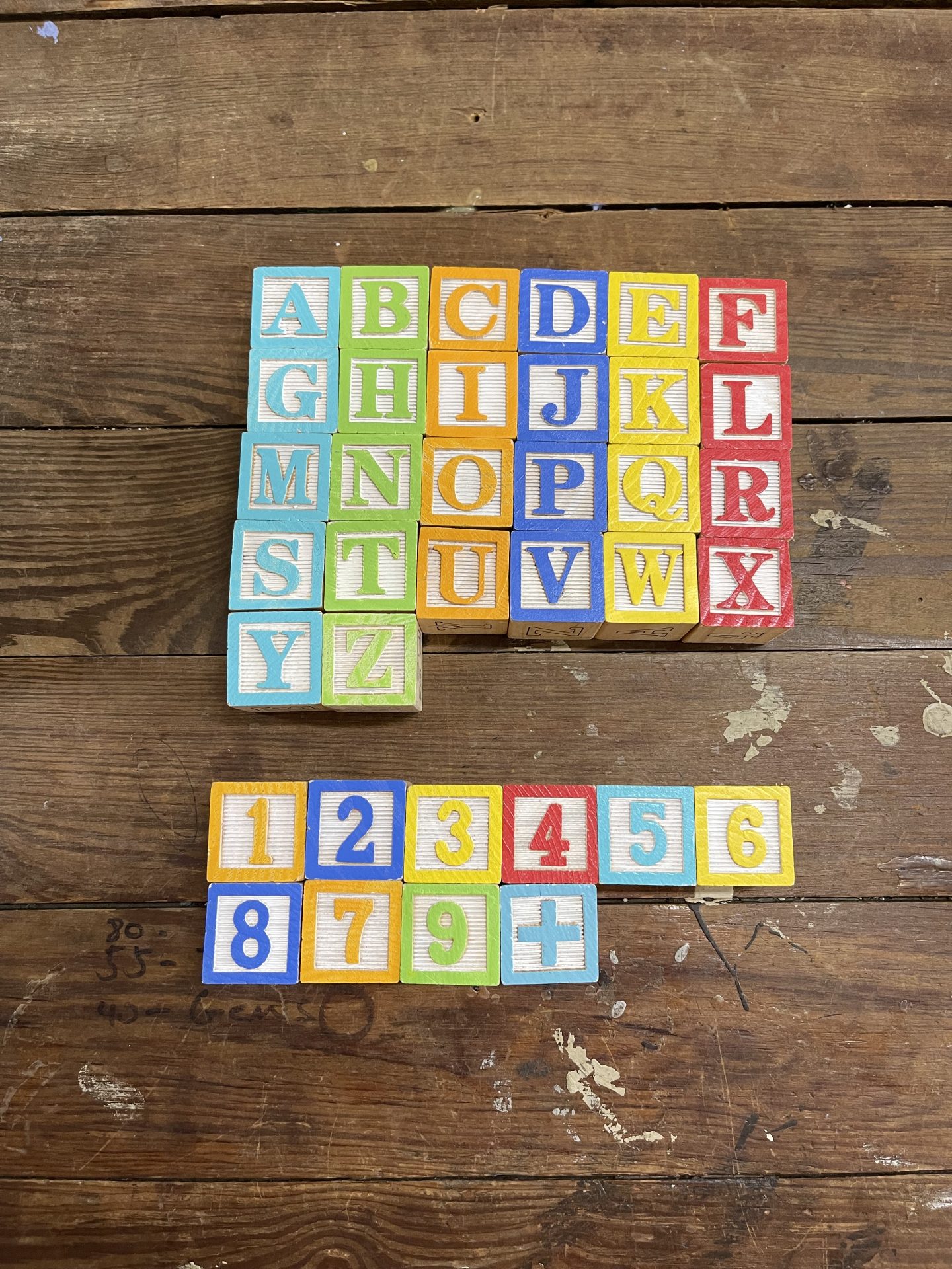 Wood Alphabet & Numbers Block Set - Picker Place