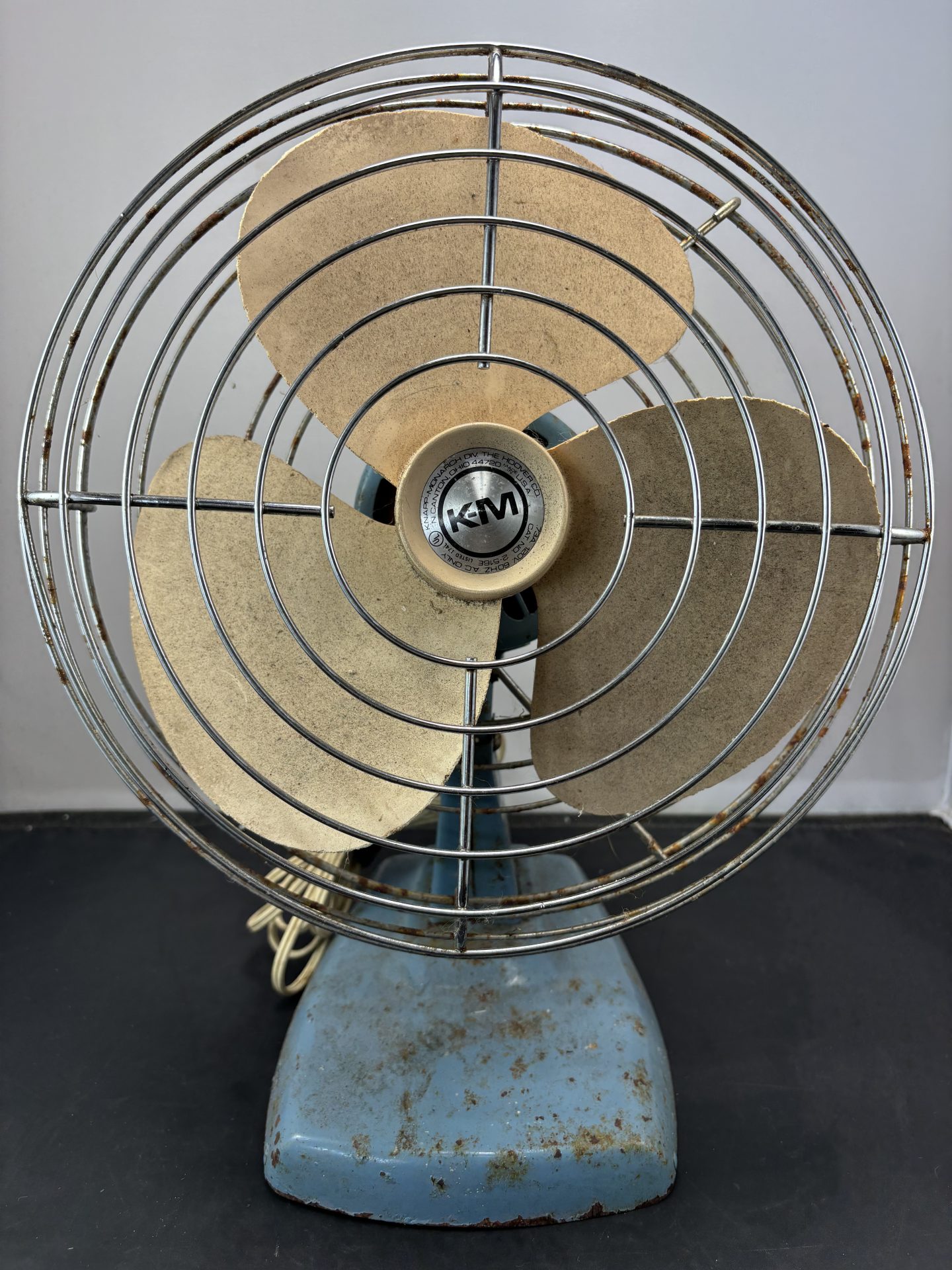 KM Blue Electric Table Fan - Picker Place