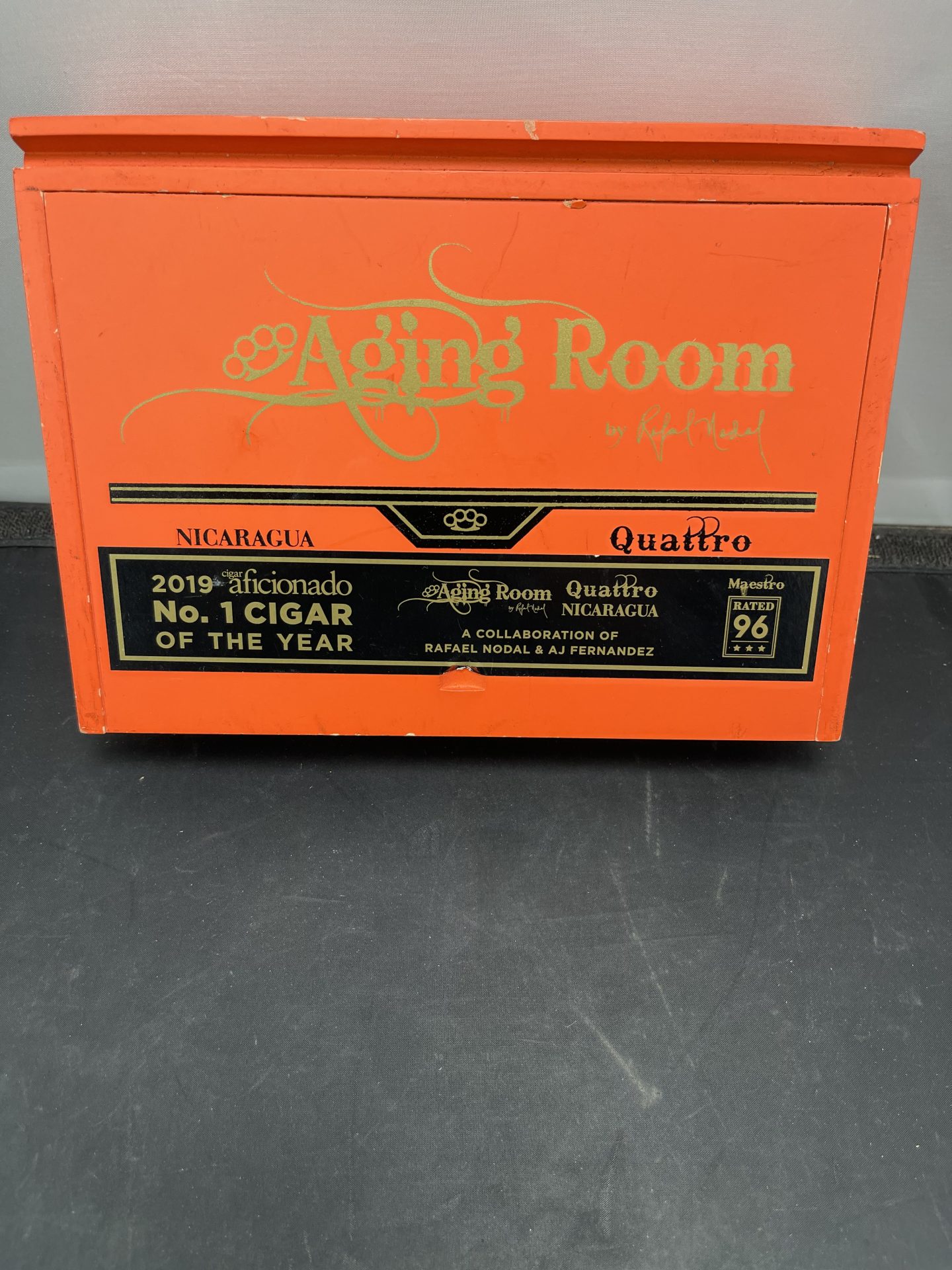 Orange Aging Room Cigar Box - Picker Place