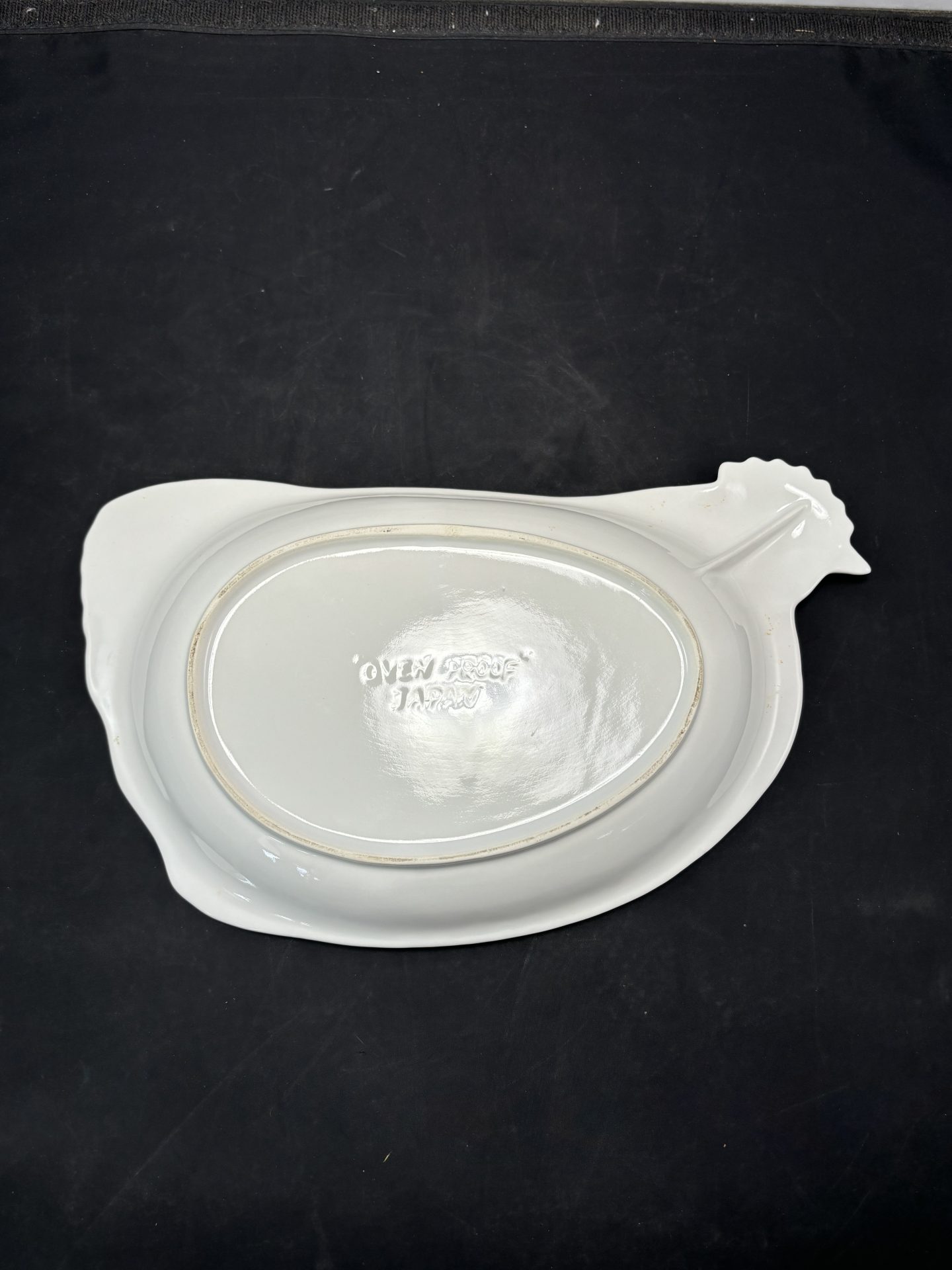 White Ceramic Hen Dish - Picker Place