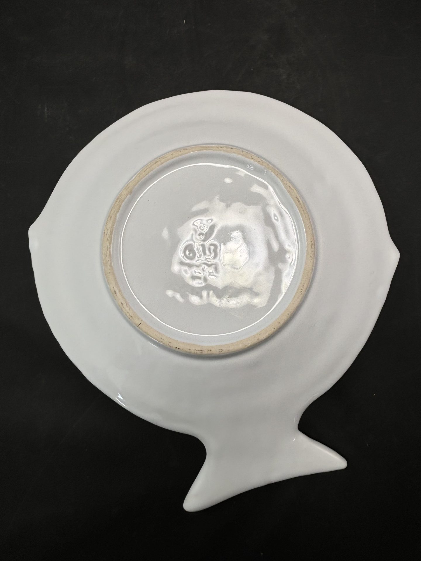 White Ceramic Fish Plate - Picker Place