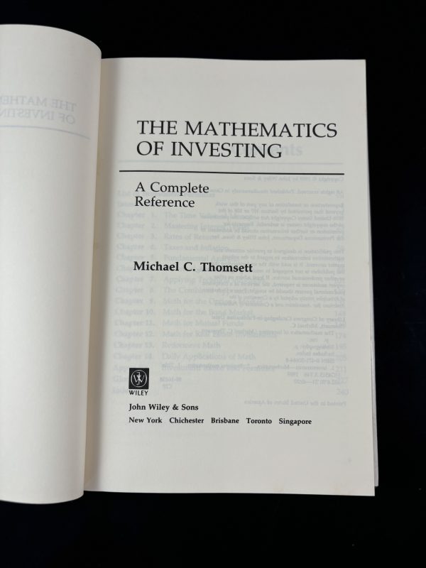 The Mathematics of Investing - Picker Place