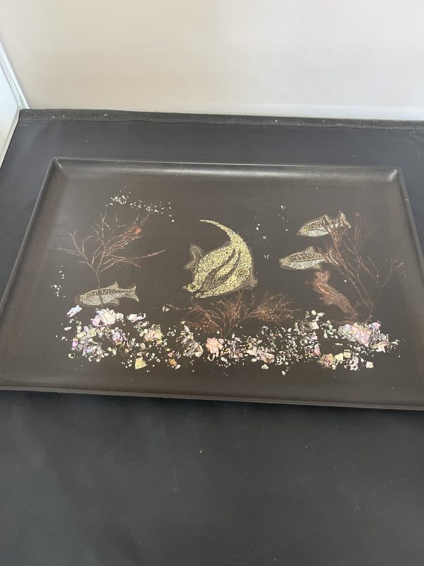 Couroc Inlaid Fish Tray - Picker Place