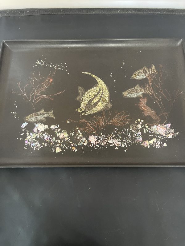 Couroc Inlaid Fish Tray - Picker Place