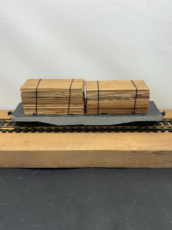 Wooden HO Lumber Flat Car - Picker Place