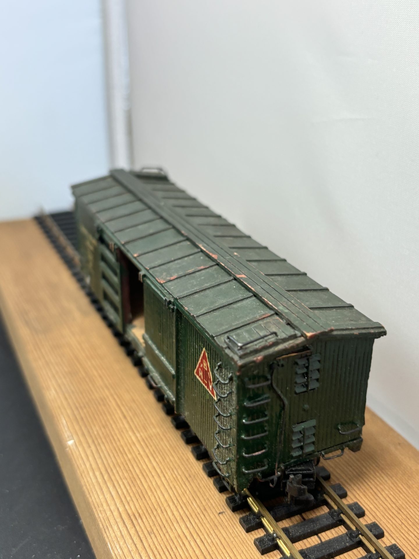 Wooden HO Custom Painted Box Car - Picker Place