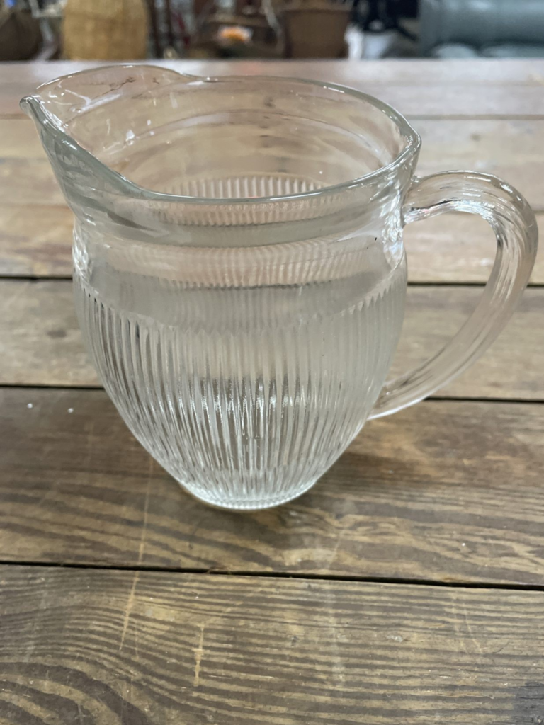 Ribbed Glass Pitcher - Picker Place