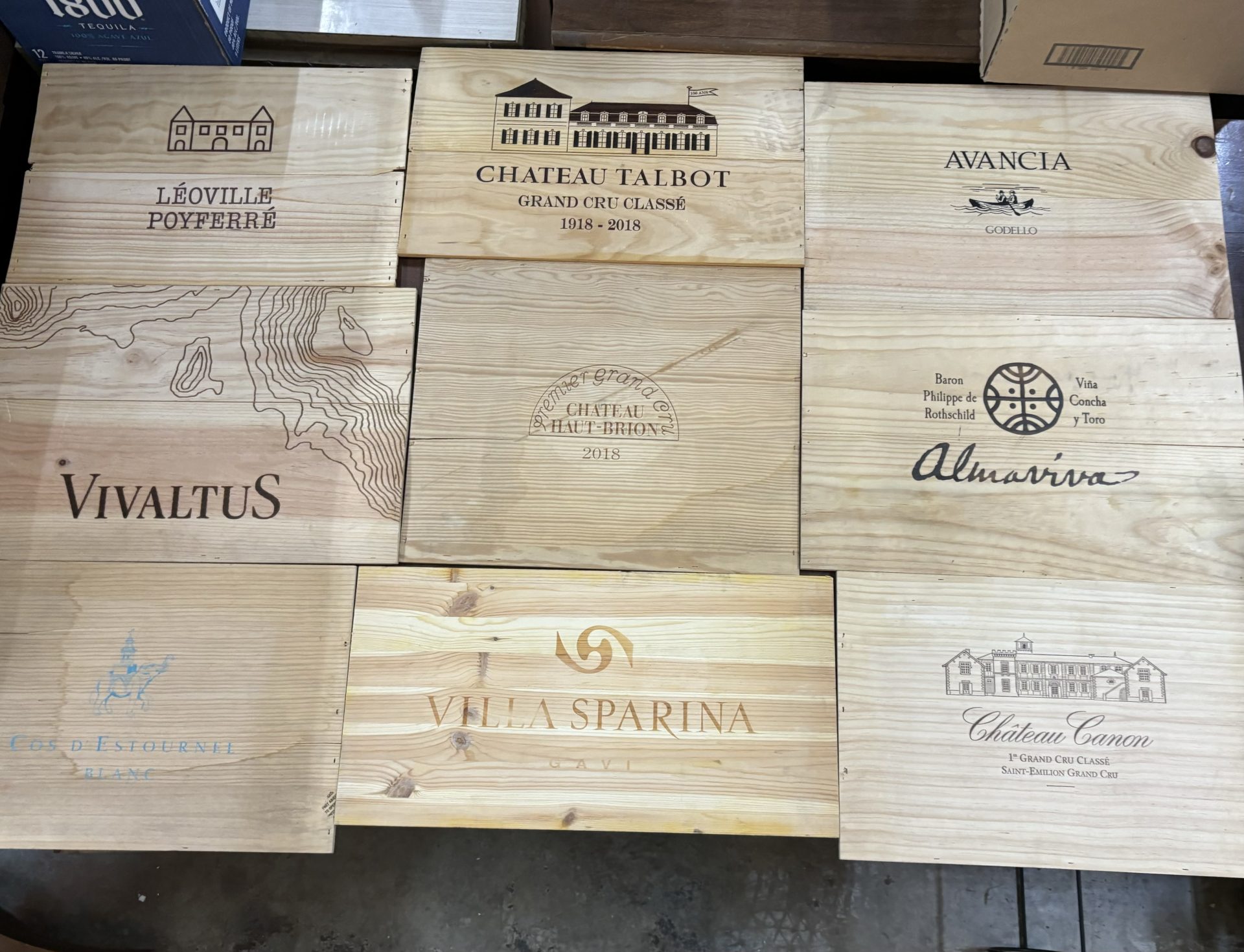 Lot of 9 Wooden Wine Box Panels - Picker Place