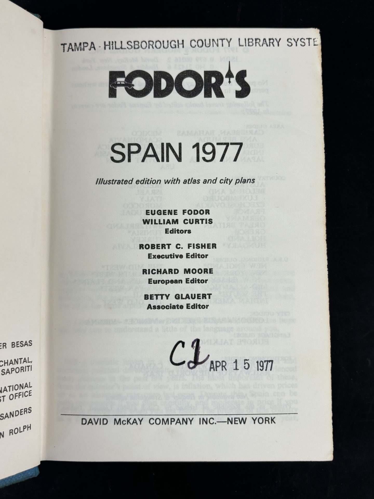 Fodor's Spain 1977 - Picker Place