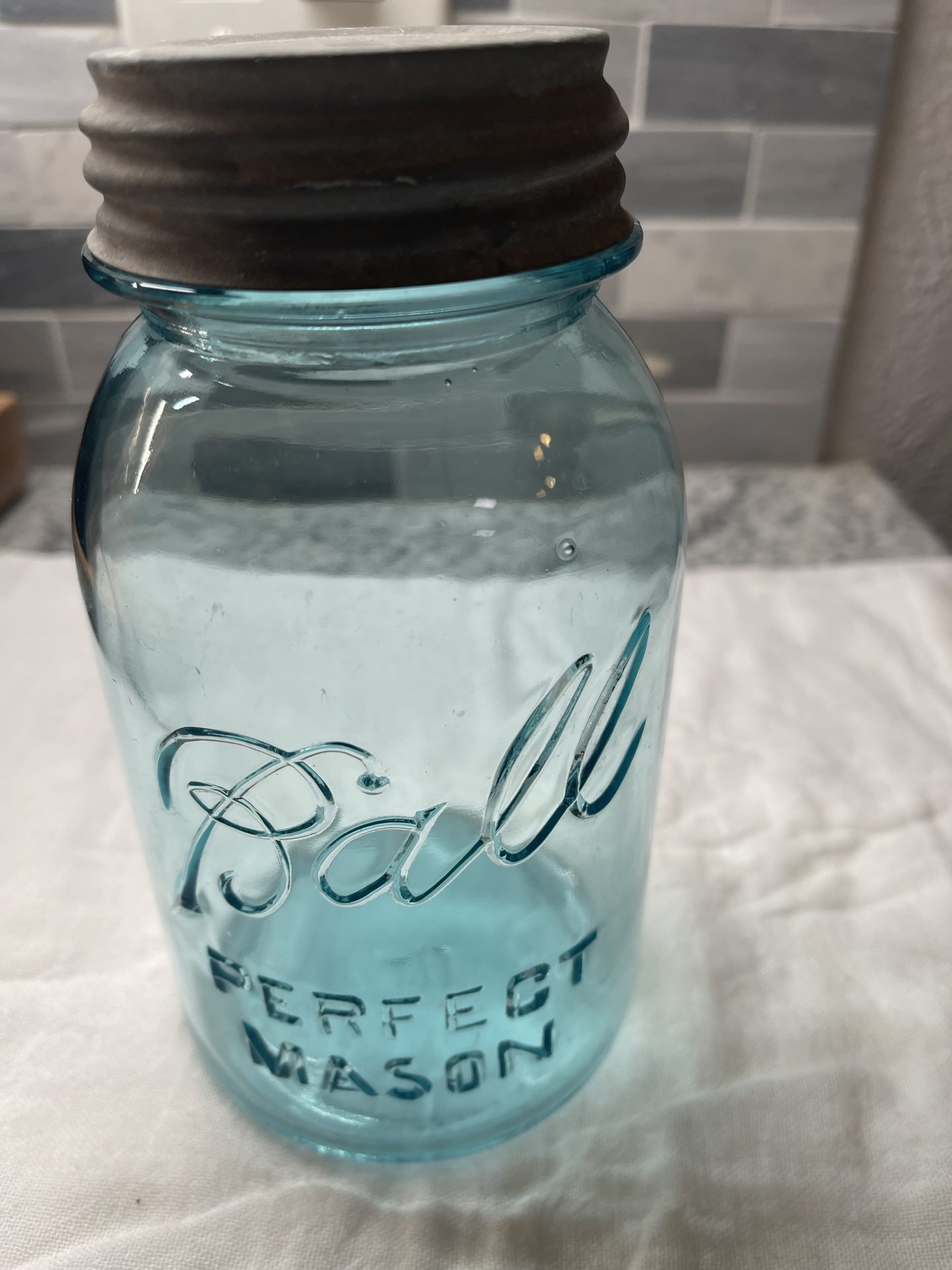 Ball Light Blue Mason Jar @DFW - Picker Place