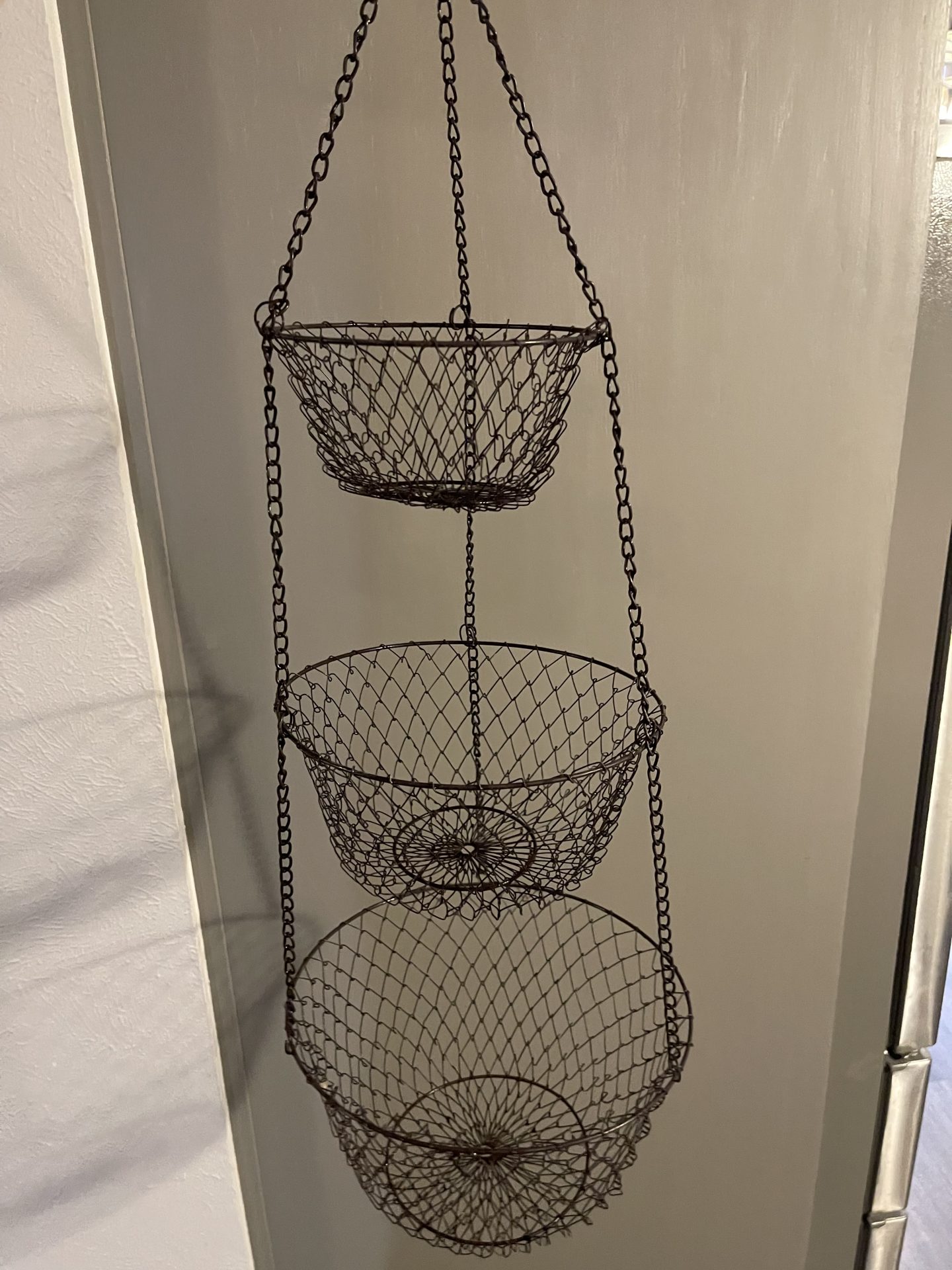 Hanging Wire Mesh Fruit Basket @DFW - Picker Place
