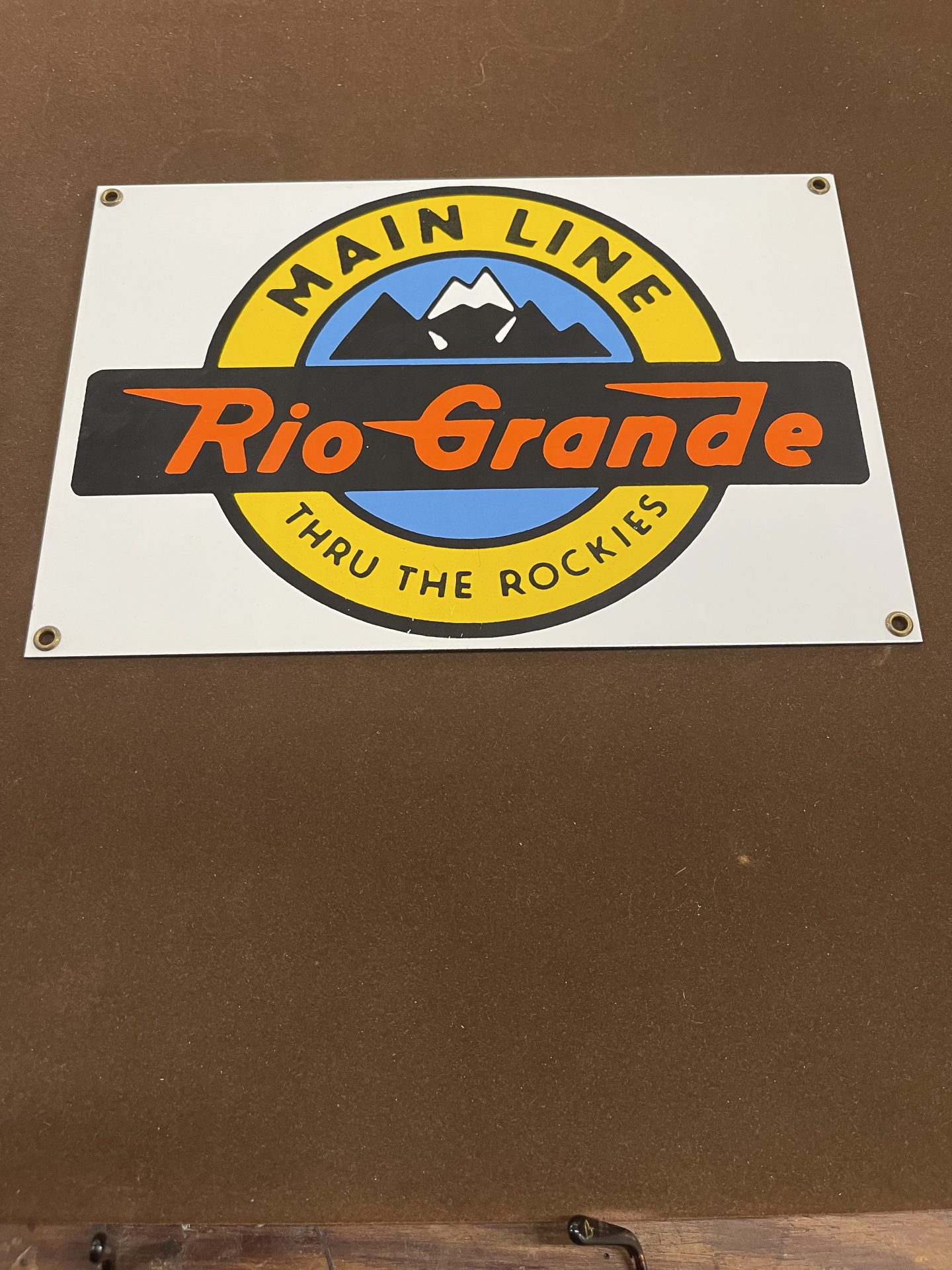 Rio Grande Main Line Porcelain Sign - Picker Place