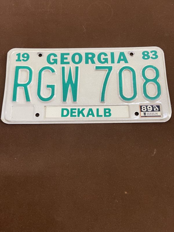 83' Georgia License Plate - Picker Place