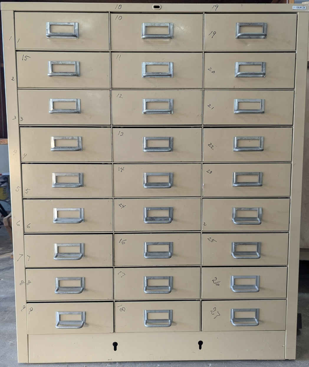 Cole 27 Drawer Metal Cabinet - Picker Place