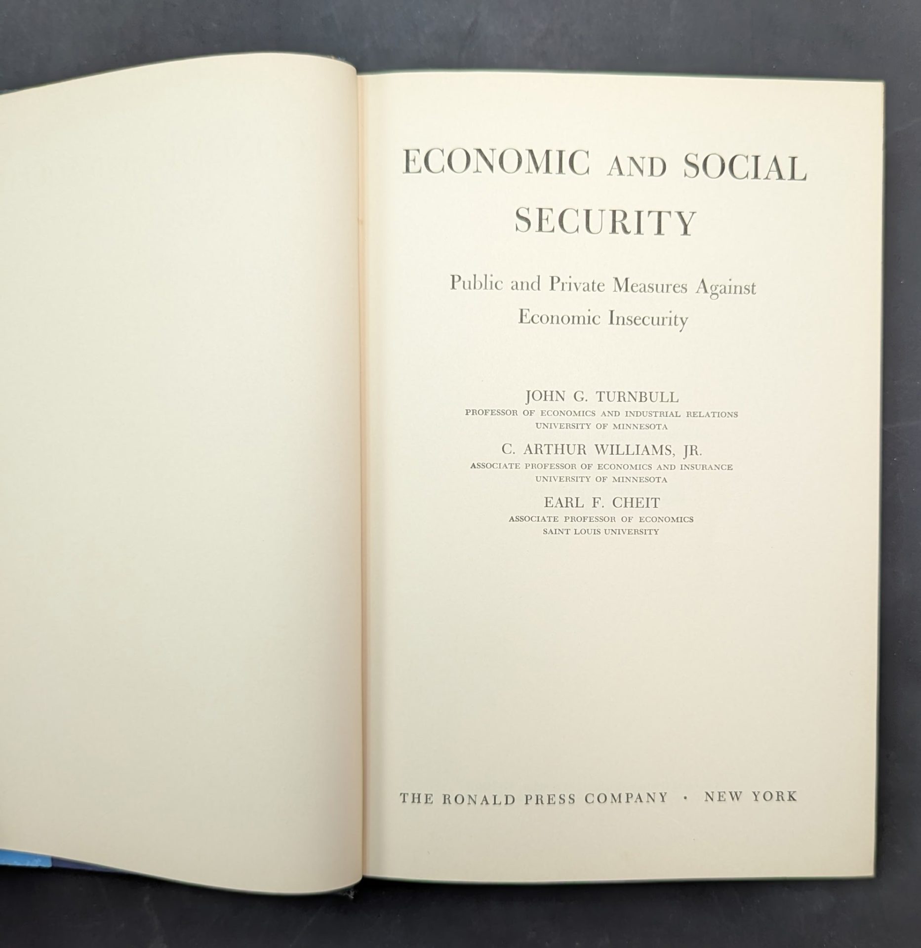 Economic & Social Security Book - Picker Place