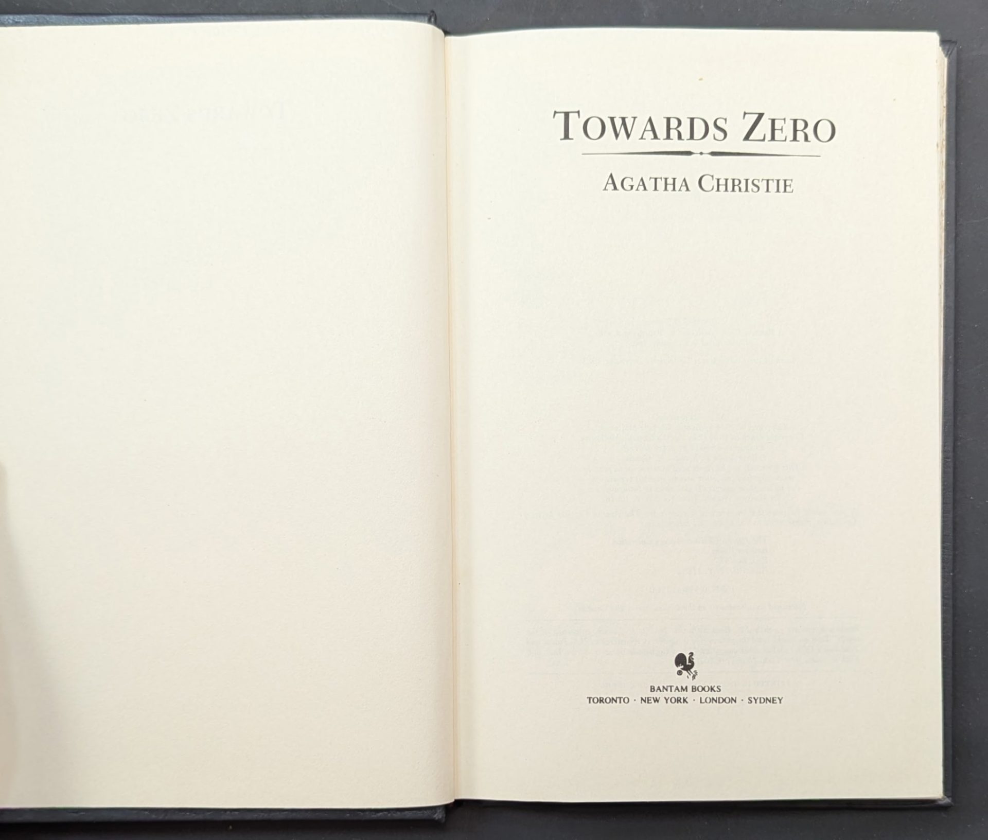 Towards Zero-Agatha Christie Book - Picker Place