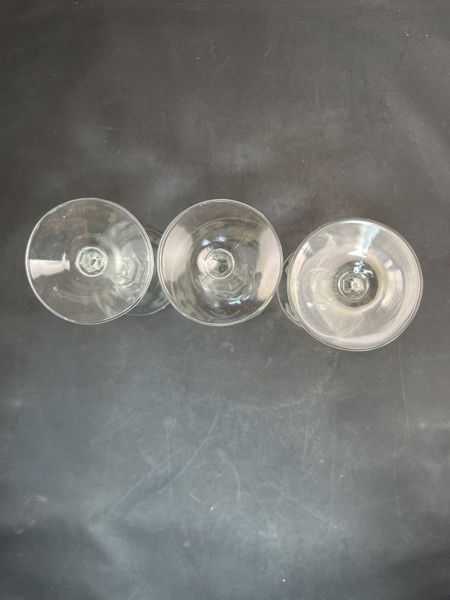 Set of 3 Etched Floral Wine Glass - Picker Place
