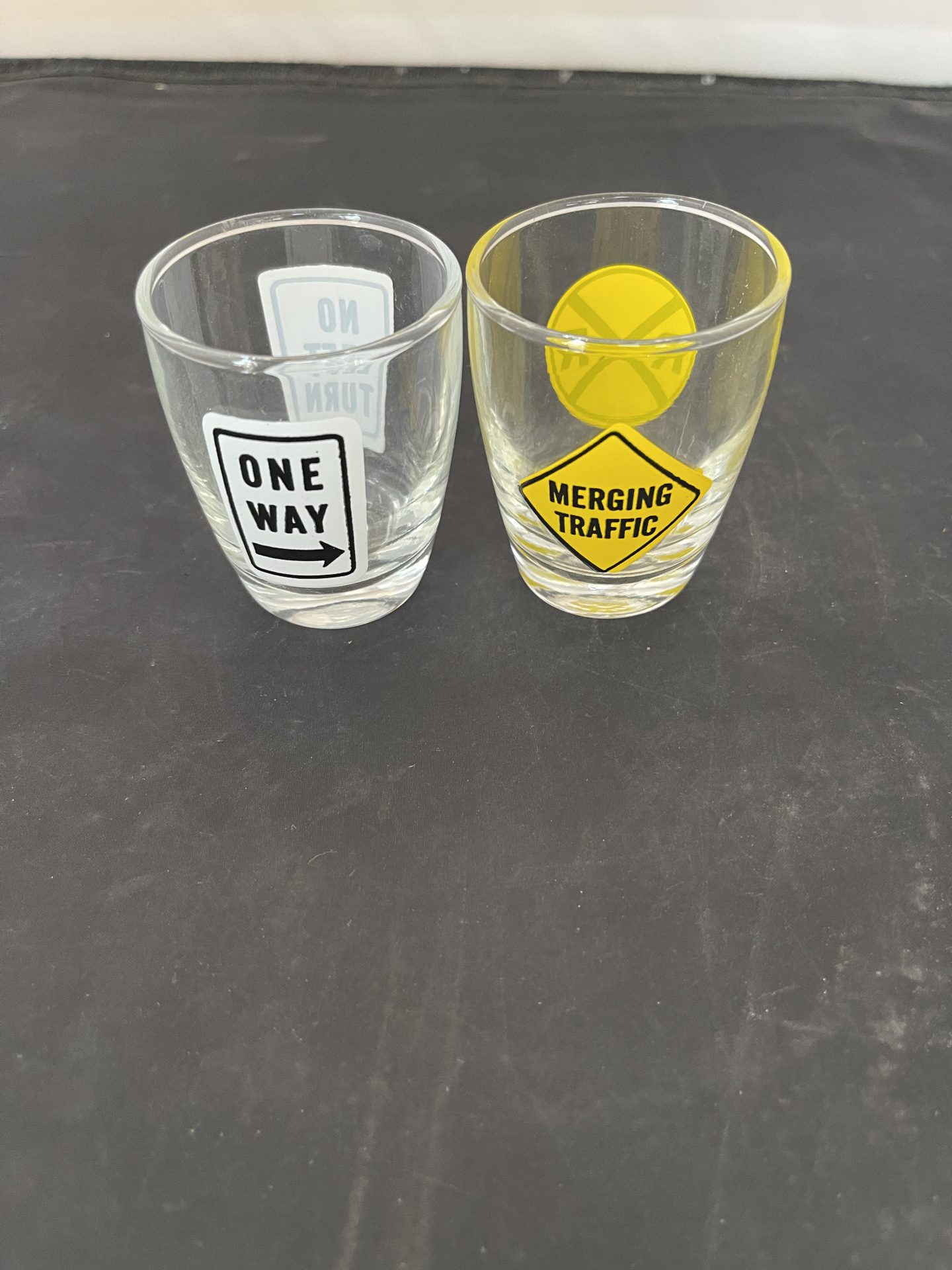 2 Traffic Sign Shot Glasses - Picker Place