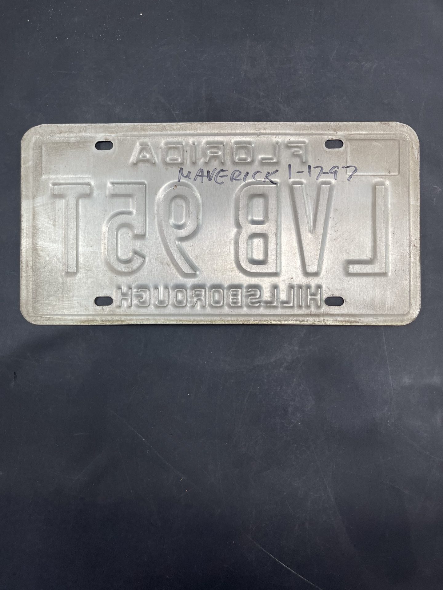 97 FL Green Letters License Plate - Picker Place